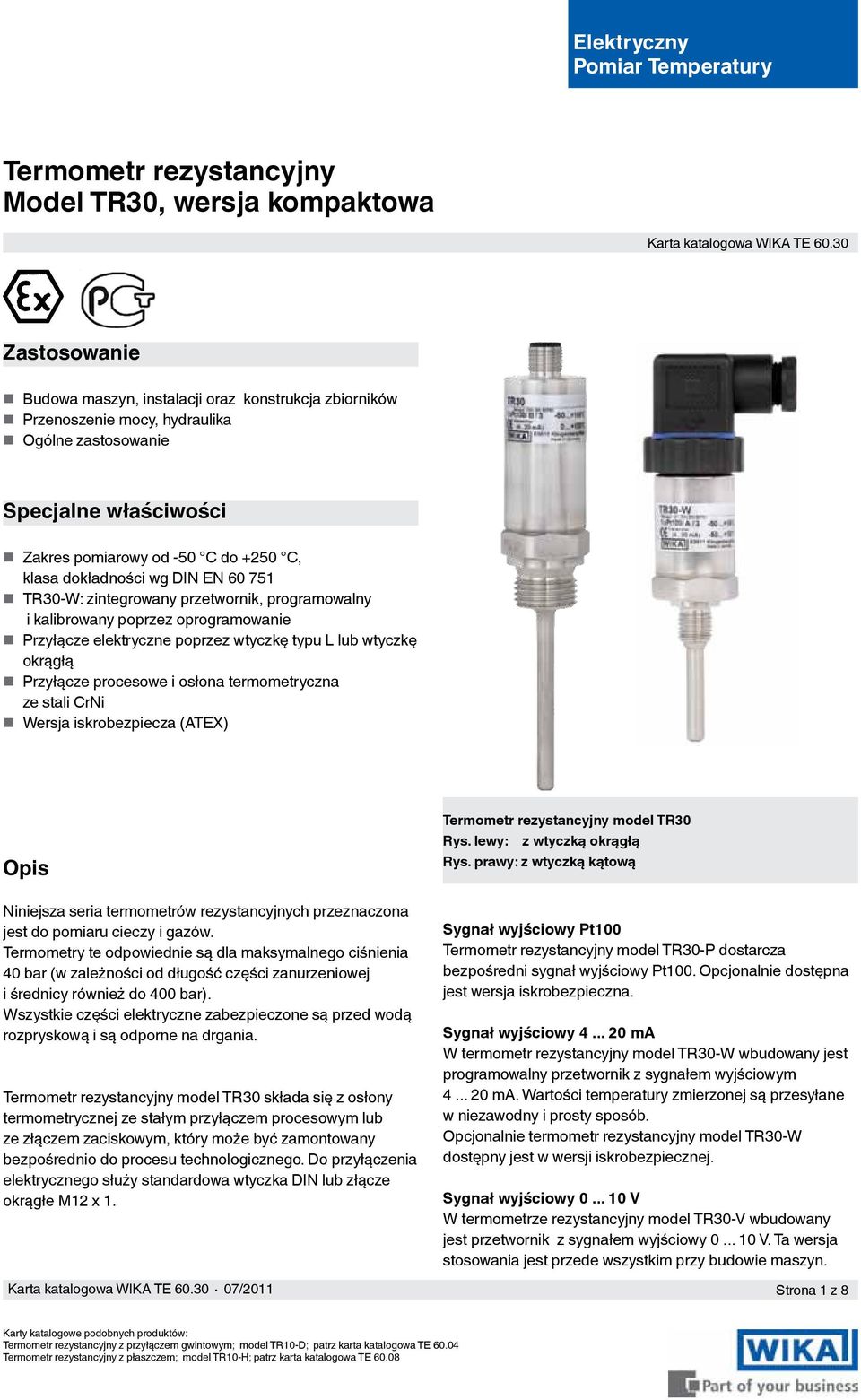 Termometr rezystancyjny Model TR30, wersja kompaktowa - PDF Darmowe ... Termometr rezystancyjny Model TR30, wersja kompaktowa - PDF Darmowe ...
