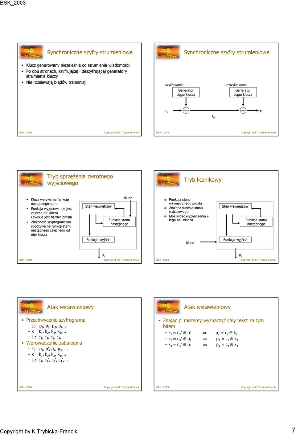 Bezpieczeństwo systemów komputerowych. Algorytmy kryptograficzne ... Bezpieczeństwo systemów komputerowych. Algorytmy kryptograficzne ...
